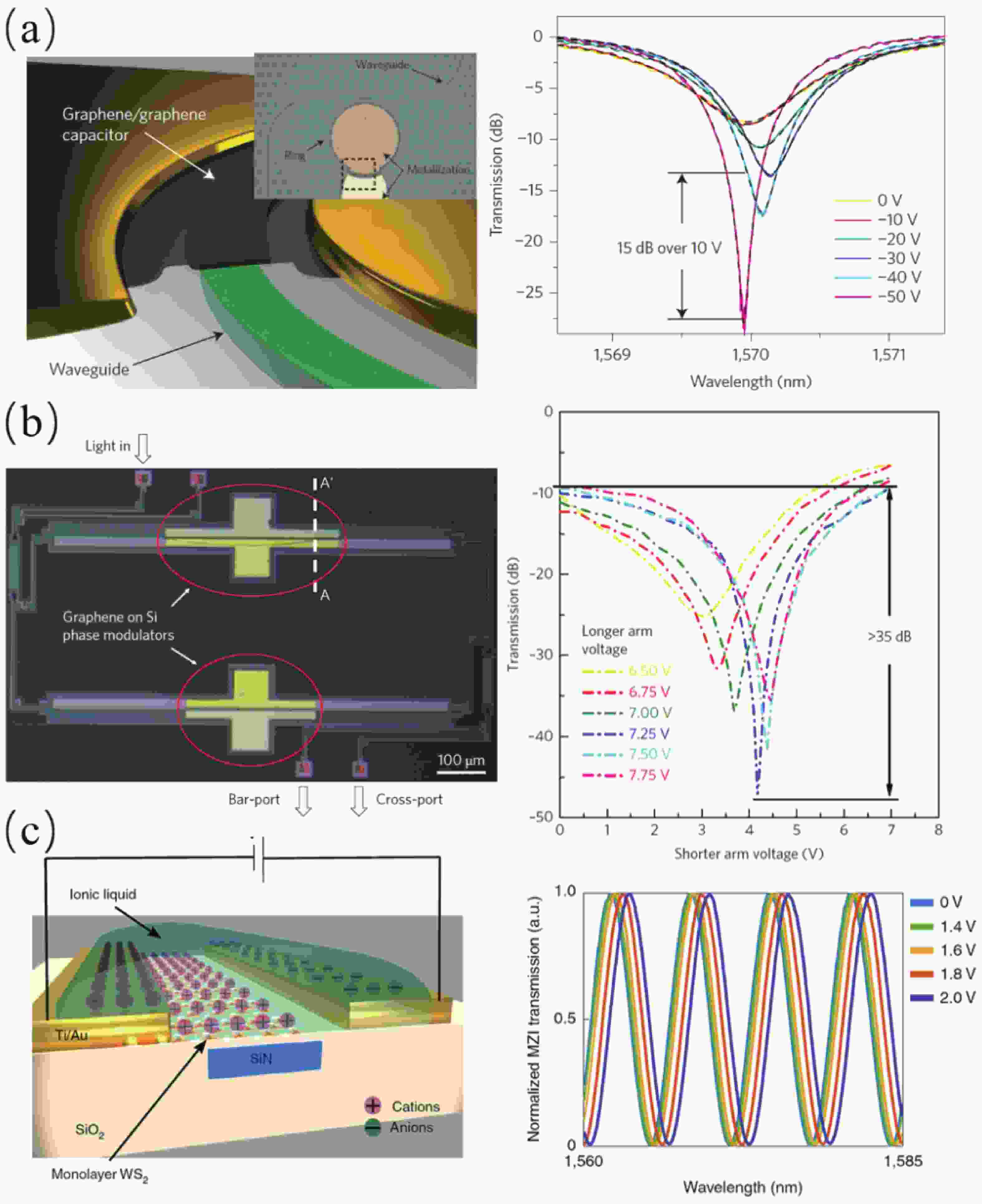 Waveguide-integrated optical modulators with two-dimensional materials